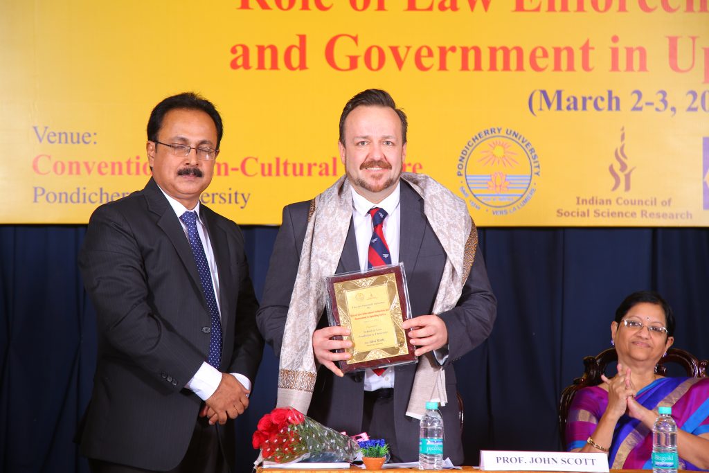 Professor John Scott keynote at Indian National Justice Conference ...