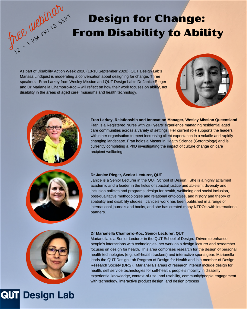Event: Disability Action Week – Design for Change – QUT Centre for Justice